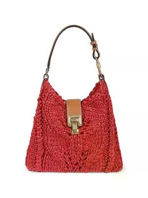 Ermanno Scervino Woven Shoulder Bag Red
