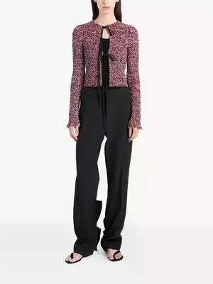 Proenza Schouler Colette Ruffled Tie Cardigan - Red