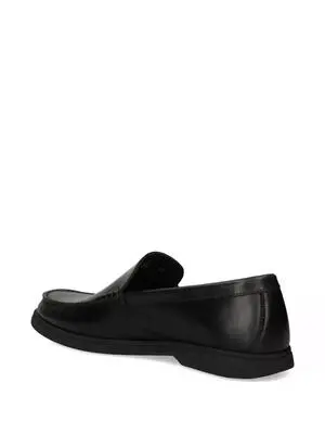 BOSS Leather Penny Slot Moccasins