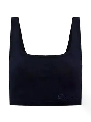 Dsquared2 Embroidered Sleeveless Cropped Top