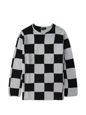 BLACK COMME DES GARÇONS Checkerboard Knit Jumper - Black