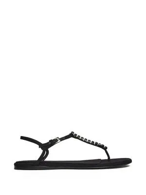 Paris Texas Montecarlo Crystal-embellished Flat Sandals