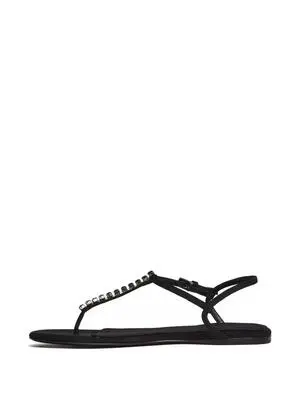 Paris Texas Montecarlo Crystal-embellished Flat Sandals