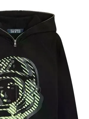 BILLIONAIRE BOYS CLUB Graphic Zip-up Hoodie - Black