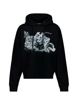 Off-White Graphic Print Hoodie - Black