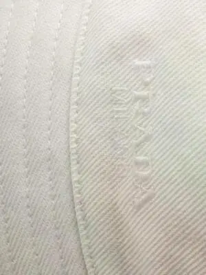 Prada Drill Bucket Hat - Neutrals