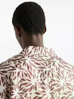 Prada Printed Cotton Bowling Shirt - Neutrals