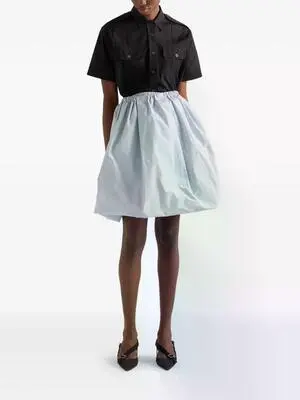 Prada Elastic Waist Mini Skirt - Blue