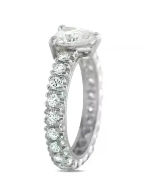 LB EXCLUSIVE 18k White Gold Pear-cut Diamond Eternity Ring - Silver