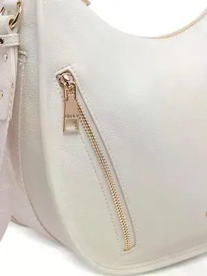 Liu Jo Cream Logo Detail Zip Closure Crossbody Bag