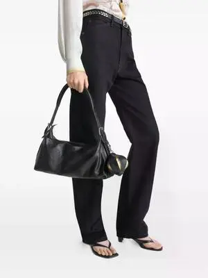 LEMAIRE Balloon Zipped Leather Key Charm - Black