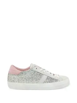 D.a.t.e. Hill Low Glitter Sneakers - Silver