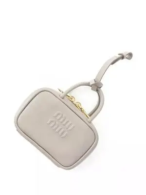 Miu Miu Leather Charm Bag - Grey