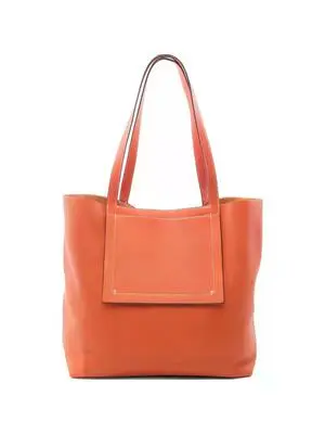 Hermès Taurillon Clemence Leather Tote Bag - Orange