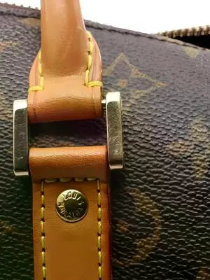 LOUIS VUITTON 2003 Monogram Leather Handbag - Brown