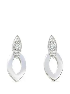 Cartier 18k White Gold Diamond Earrings - Silver