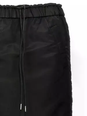 Sacai Midi Skirt With Side Zips And Pleats