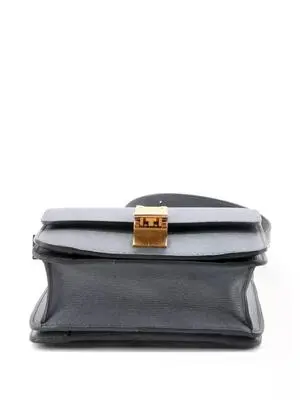 Celine Classic Box Bag Grainy Leather Teen Shoulder Bag - Grey
