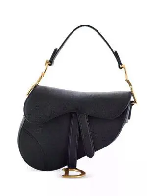 Dior Saddle Handbag Leather Mini Shoulder Bag - Black