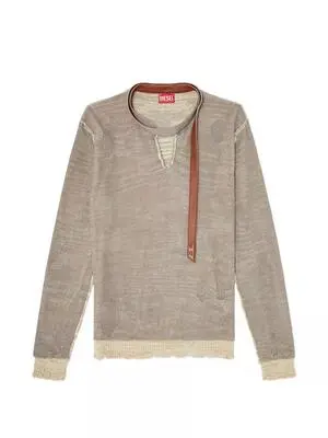 DIESEL® K-daianeris Sweater With Distressed Finish