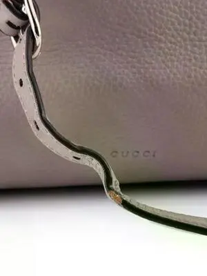 Gucci Bamboo Daily Top Handle Leather Satchel - Grey
