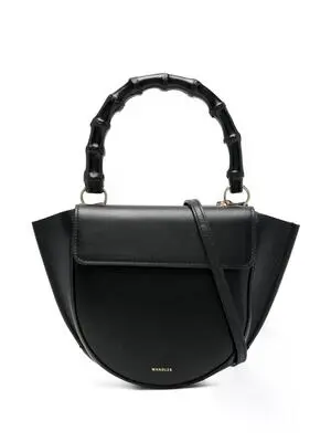WANDLER Bamboo-handle Tote Bag - Black