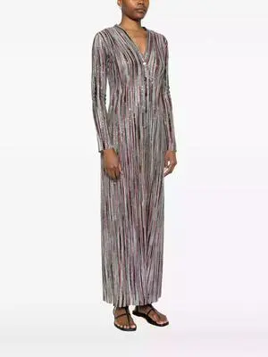 Missoni Striped V-neck Cardigan - Silver