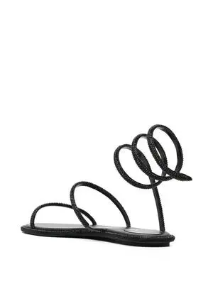 Rene Caovilla Embellished Wraparound Sandals