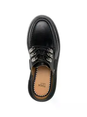 TOGA VIRILIS Lace-up Leather Mules