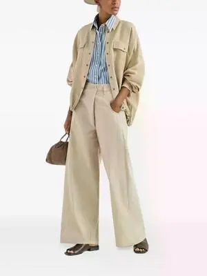 Brunello Cucinelli Palazzo Pants With Monili Decoration