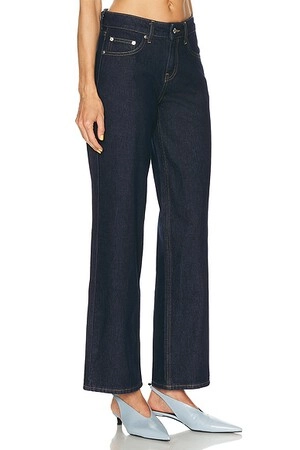 Sandy Liang Embroidered Bow Denim Jeans