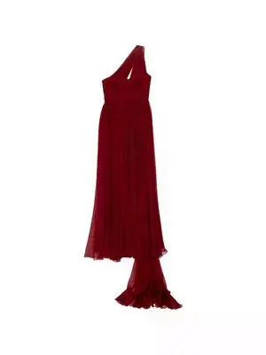 Zuhair Murad Sleeveless Asymmetrical Neck Maxi Dress - Red