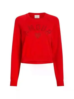 Cinq À Sept Amour Heart Motif Sweater