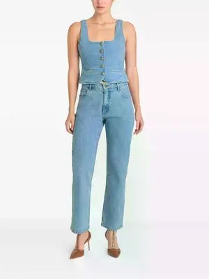 Cinq À Sept Rowena Button-up Denim Top