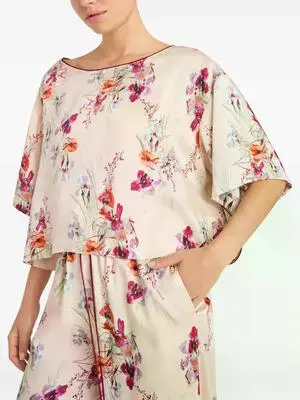 Cinq À Sept Floral Print Layered Blouse