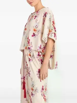 Cinq À Sept Floral Print Layered Blouse
