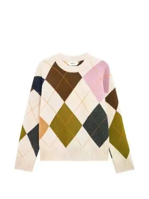 Pringle Of Scotland Argyle Lambswool Crew Neck Sweater - Neutrals