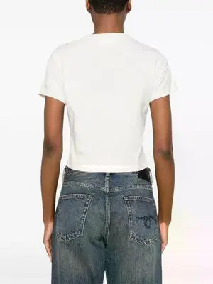 Maison Kitsuné Logo Embroidered T-shirt