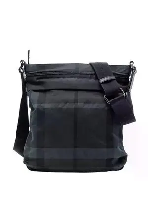 Burberry Smoke Check Nylon Crossbody Bag - Grey