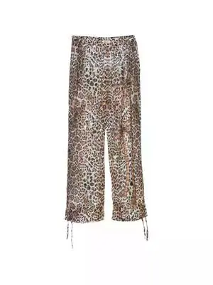 PIN-UP STARS Wild Leopard Trousers - Neutrals