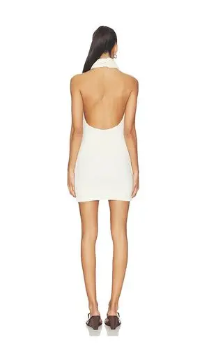 SNDYS. Sonia High Neck Mini Dress - White