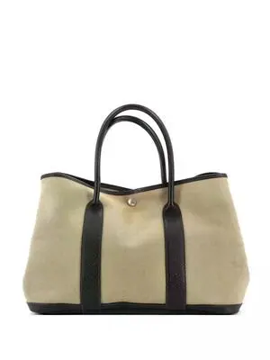 Hermès Garden Party Toile And Leather 36 Tote Bag Brown