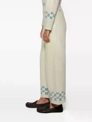Calle Del Mar Fair Isle Wide Leg Trousers