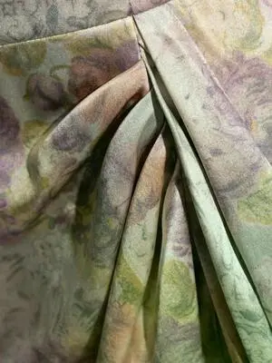 Alessandra Rich Floral Print Draped Dress