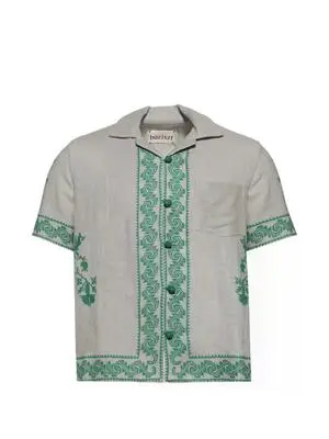 BAZISZT Tulum Embroidered Short-sleeve Shirt