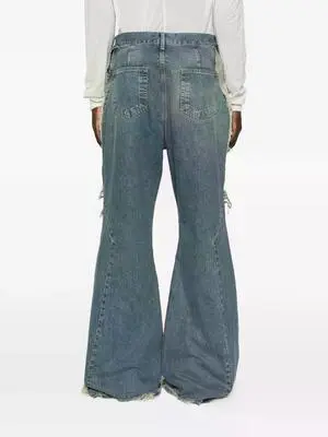 Rick Owens Frayed-trim Distressed Jeans