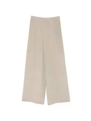 Max Mara Wide Leg Elasticated Waistband Trousers - Neutrals