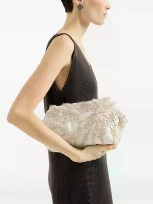 Brunello Cucinelli Silk Organza Clutch Bag