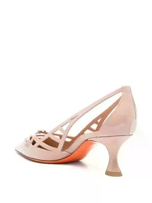 Santoni Cut-out Pointed-toe Pumps - Pink
