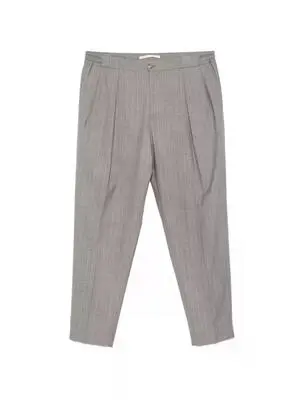 BRIGLIA 1949 Pinstripe Pleated Trousers - Grey